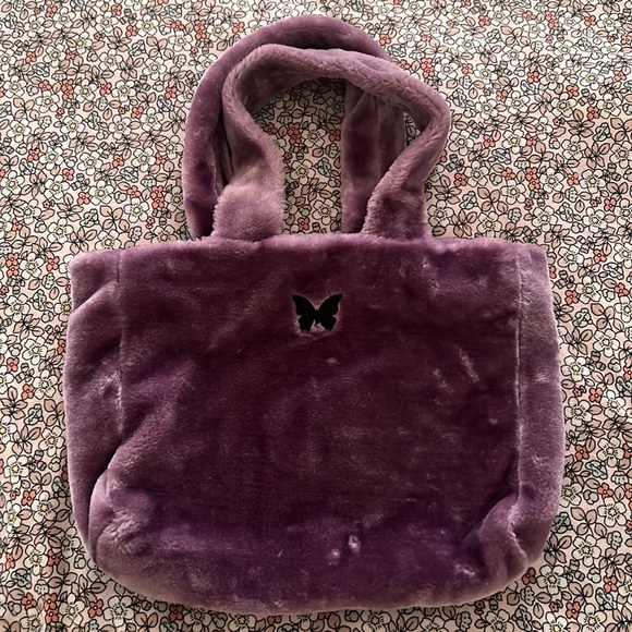 wild fable | Bags | Wild Fable Purple Faux Fur Tote Bag | Poshmark